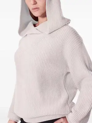 MARGHERITA MACCAPANI Knitted Hooded Jumper - Neutrals
