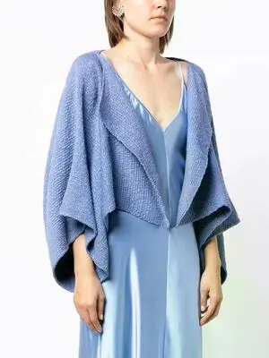 Voz Cropped Bolero Jacket - Blue