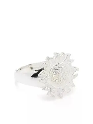 BLEUE BURNHAM Sterling Sun Motif Signet Ring