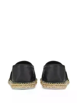FERRAGAMO Gancini Buckle Leather Espadrilles