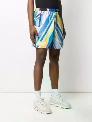 DOMENICO FORMICHETTI Stripe-print High-waisted Shorts