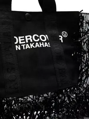 Undercover Logo Print Tote Bag With Fringe Detailing