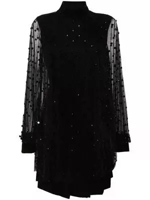 SAIID KOBEISY Embellished Layered Dress - Black