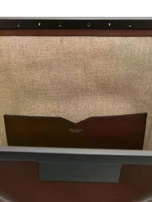 Max Mara Leather Clutch Bag - Brown