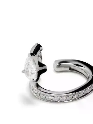 REPOSSI 18kt White Gold Pear Cut Diamond Pavé Setting Ear Cuff