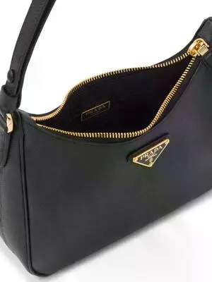 Prada Re-edition Leather Mini Bag - Black