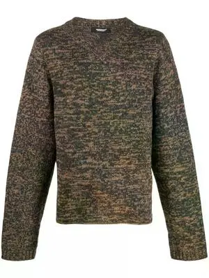 Undercover Intarsia-knit Wool Jumper - Brown