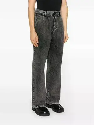 Emporio Armani Pleated Wide-leg Jeans