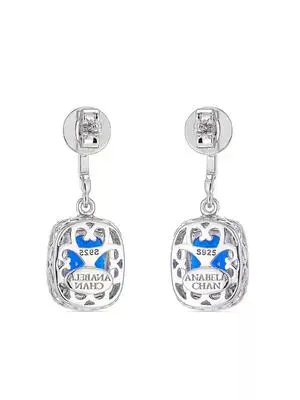 ANABELA CHAN 18kt White Gold Comet Sapphire And Diamond Earrings