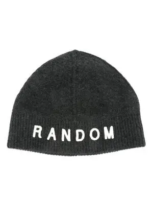 Random Identities Embroidered Logo Brushed Beanie - Grey