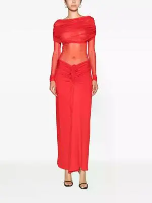 Christopher Esber High-waist Gathered Draped Maxi Skirt