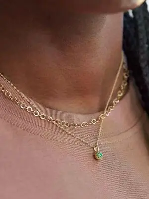 DINNY HALL 9k Yellow Emerald Necklace