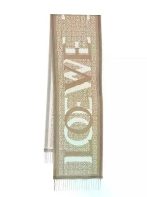 Loewe Anagram-print Logo Scarf - White