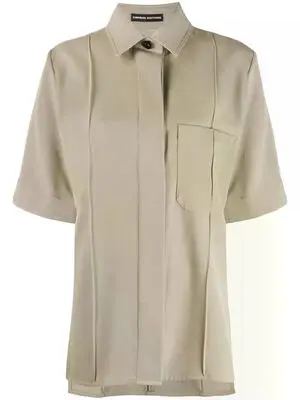 Kwaidan Editions Oversized Short Sleeved Shirt - Neutrals