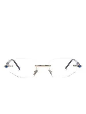 KUBORAUM Rimless Geometric-frame Eyeglasses - Silver