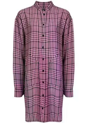 Colville Asymmetrical Hem Checked Shirt