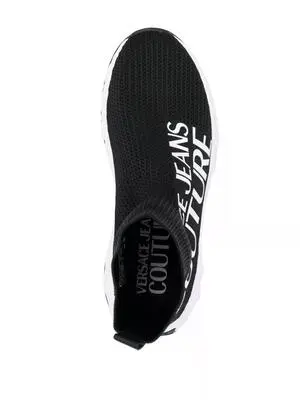 Versace Logo Print Sock Sneakers
