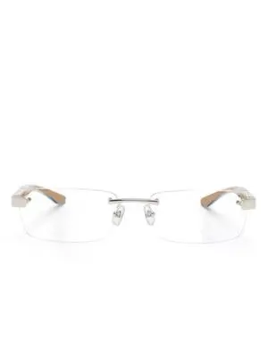 MAYBACH EYEWEAR The Artist Iii Rimless Rectangle Eyeglasses - Silver