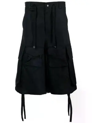 Moncler Drop Crotch Cargo Shorts - Black
