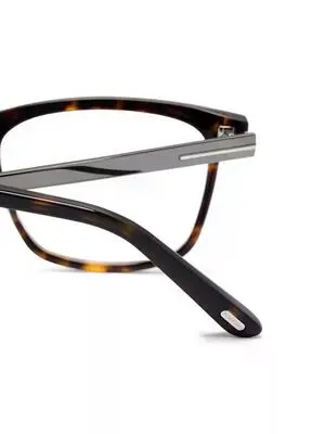 TOM FORD Square Frame Glasses - Brown