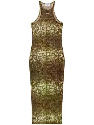 Off-White Croco Dress - Green