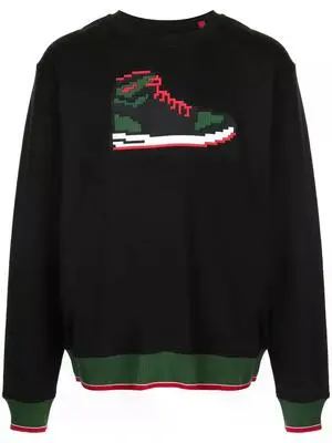 MOSTLY HEARD RARELY SEEN 8-BIT Red Sneak Sweatshirt - Black