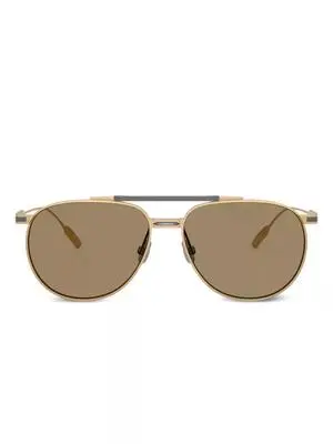 Brunello Cucinelli Pilot-frame Sunglasses - Gold