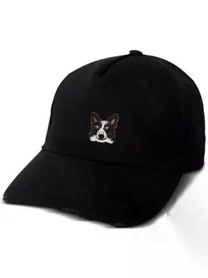 PELO FOUNDATION Border Collie Embroidered Cap - Black