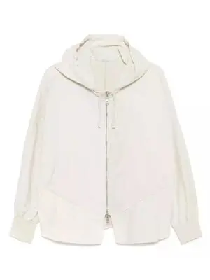 Transit Long-sleeved Hoodie With Zip Fastening - Neutrals