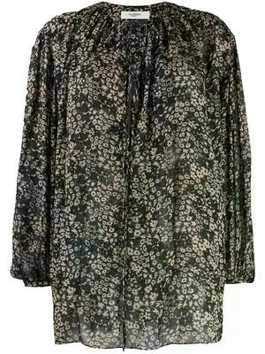 MARANT ETOILE Liliana Oversized Floral-print Blouse