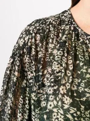 MARANT ETOILE Liliana Oversized Floral-print Blouse