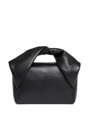 JW Anderson Twister Leather Tote Bag - Black