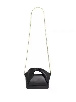 JW Anderson Twister Leather Tote Bag - Black