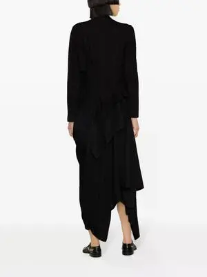 Yohji Yamamoto Ruffle-detail Asymmetric Coat