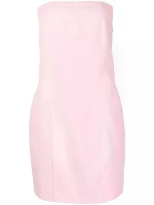 Rokh Strapless Open Back Mini Dress - Pink