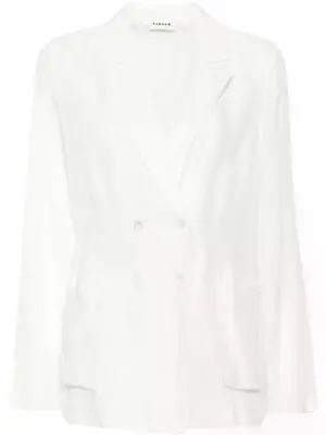 P.a.r.o.s.h Sofia Double-breasted Silk Blazer - Neutrals
