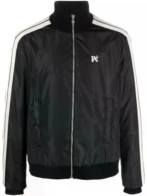 Palm Angels Monogram-embroidered Padded Bomber Jacket - Black