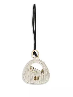 Miu Miu Bag-charm Keyring White
