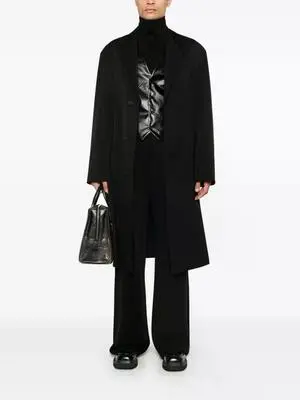 SAPIO Nº12a Wool Blend Waistcoat With Faux Leather Panelling
