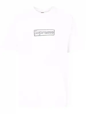 Supreme X Kaws Chalk Logo T-shirt - White