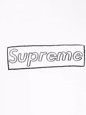 Supreme X Kaws Chalk Logo T-shirt - White