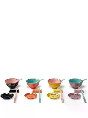 POLSPOTTEN Grandpa Porcelain Asian Bowls - Black