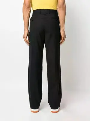 LARDINI High-waisted Wool Trousers - Blue