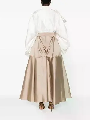 GABY CHARBACHY Satin Flared Skirt Set