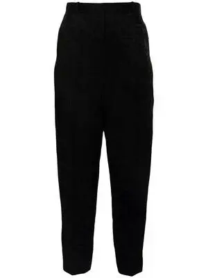 Elisabetta Franchi Jacquard Logo Trousers - Black