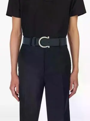FERRAGAMO Gancini Buckle Leather Belt