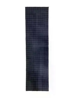 Fedeli Check-pattern Scarf - Blue