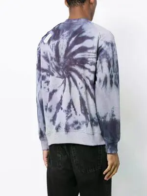 STAIN SHADE Hiroshi Fujiwara Tie-dye Print Sweatshirt - Blue