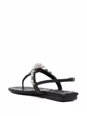 Philipp Plein Embellished Leather Sandals