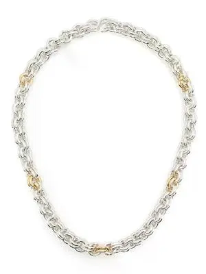 OUIE 14kt Yellow Gold And Sterling Chain Necklace - Silver